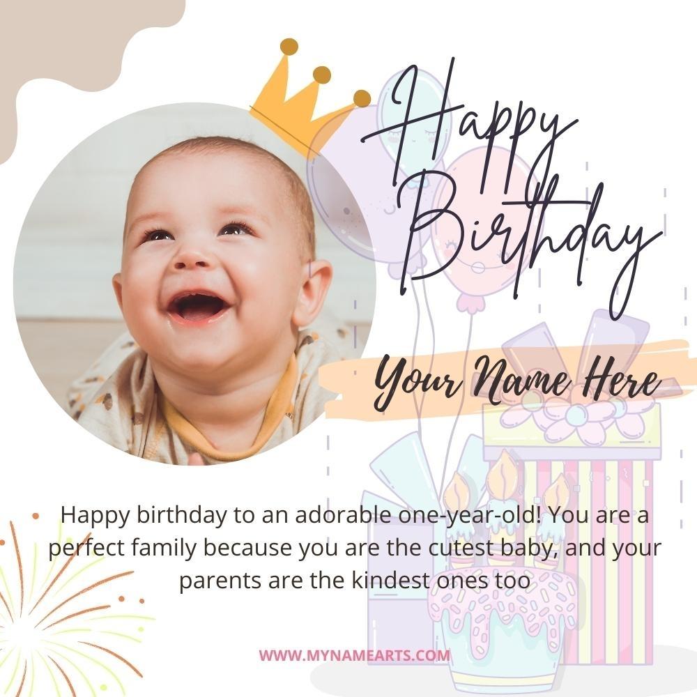 Birthday Card For One Year Old Child With Your Name MyNameArts